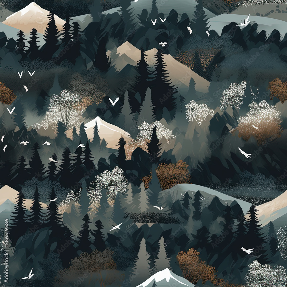 Repeating pattern, 2D game background, cool world Stock Illustration ...