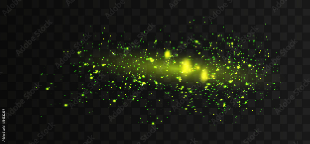 Abstract sparkling shiny texture. Shiny particle effect. Golden ...