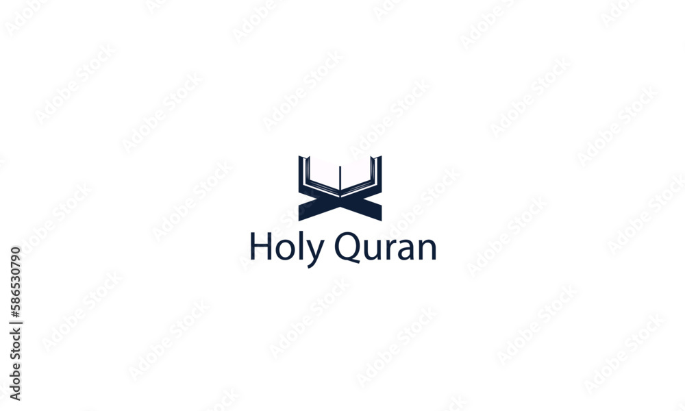 Holy Quran vector logo design Stock Vector | Adobe Stock