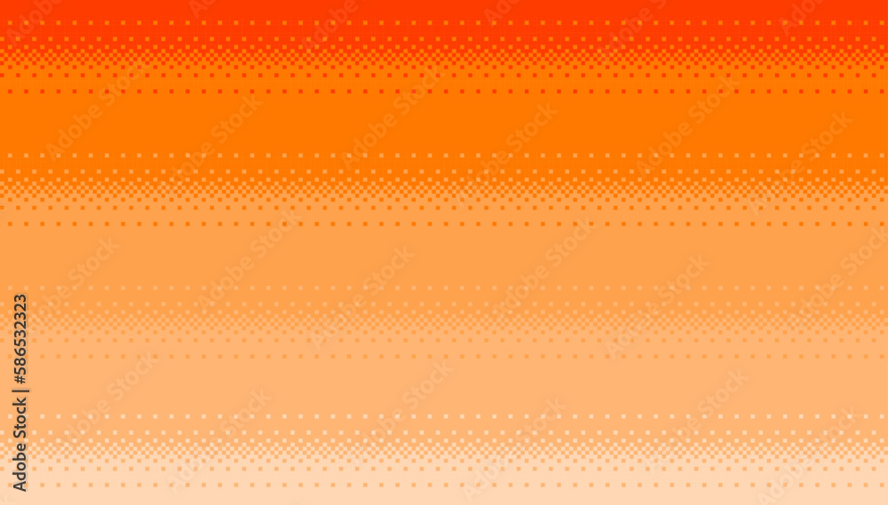 Orange seamless background in pixel art style. 8 bit dithering gradient ...