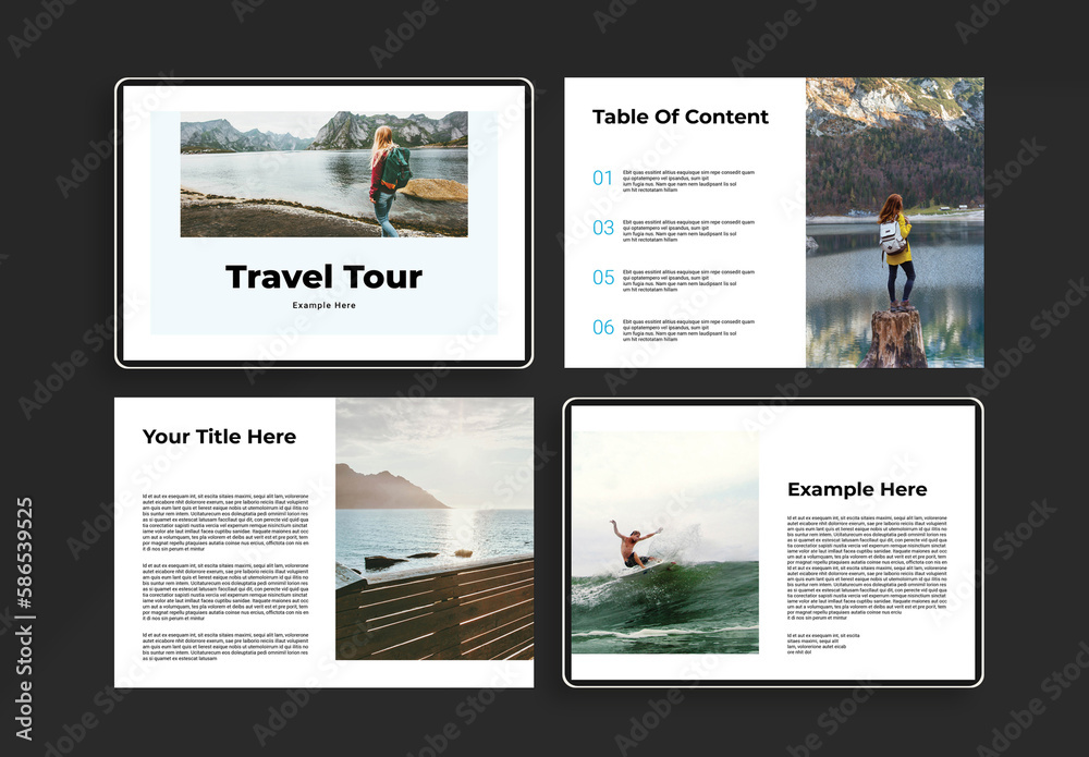 Travel Tour Brochure Layout Stock Template | Adobe Stock