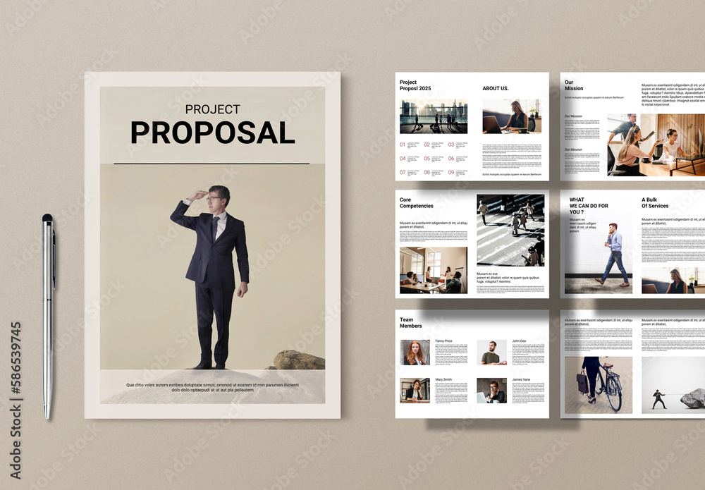 Project Proposal Brochure Stock Template | Adobe Stock