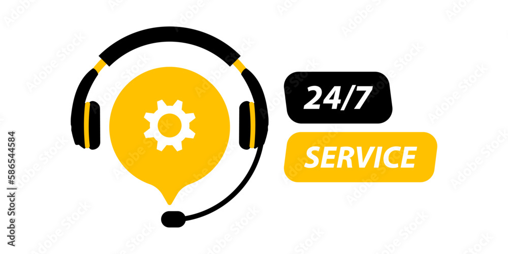 Hotline support service. Tech support symbols. Call center, hotline ...