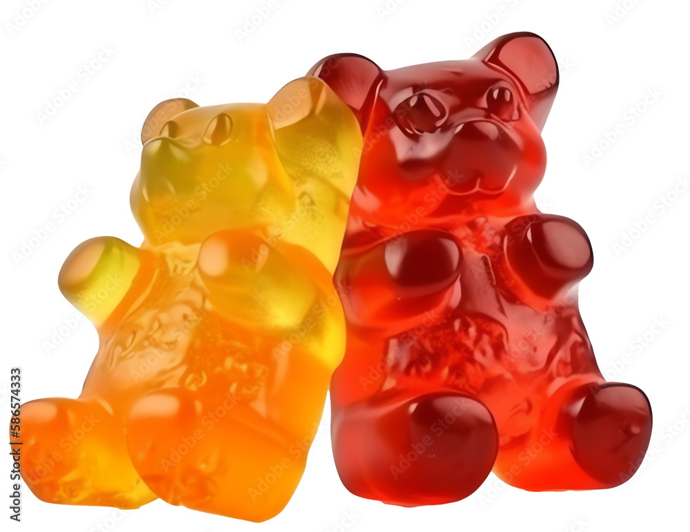 gummy bears isolated on transparent background Stock Illustration ...