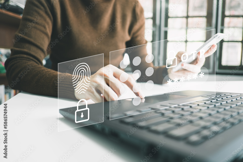 Verification of information with finger print by smart phone, Internet ...