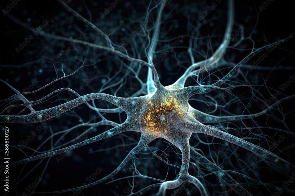 Realistic brain neurons are energized with the electric charge on a ...