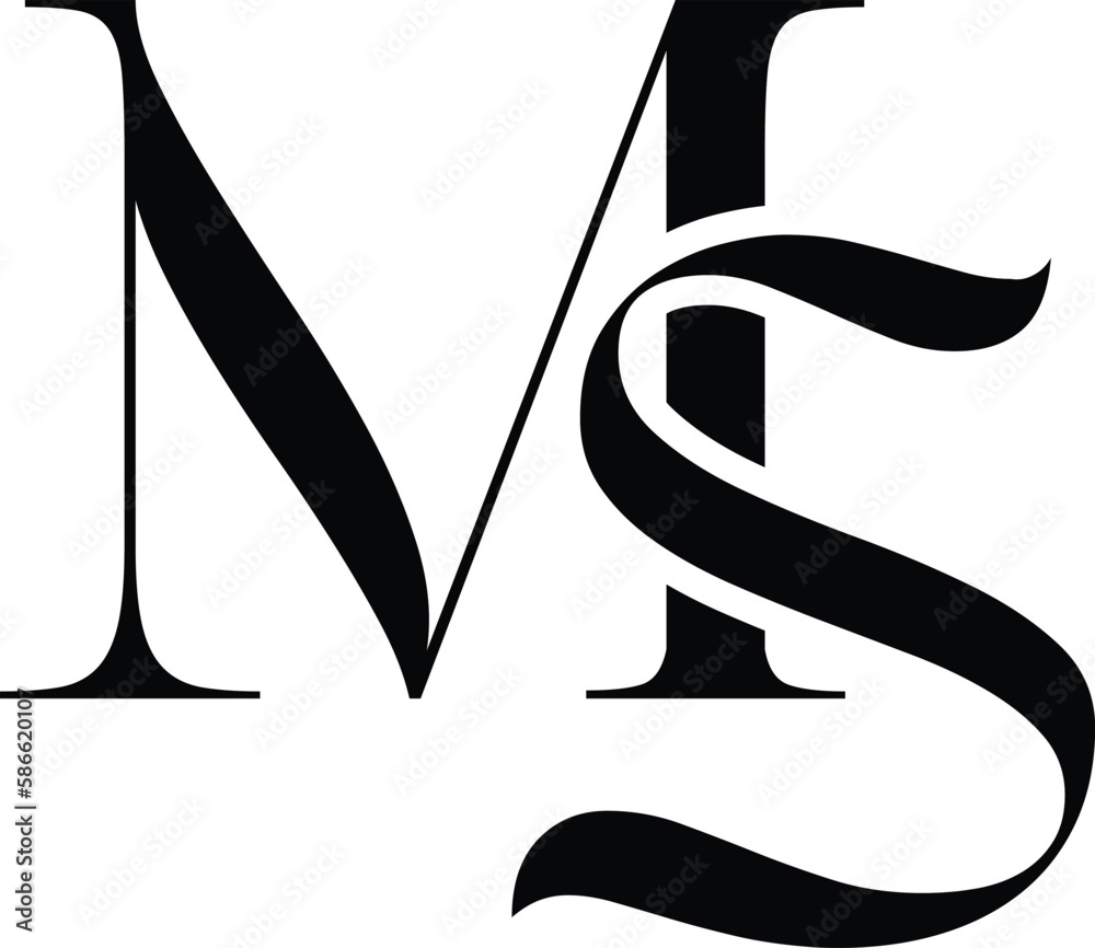 MS Vector Illustrator format logo with elegant and minimalist design ...