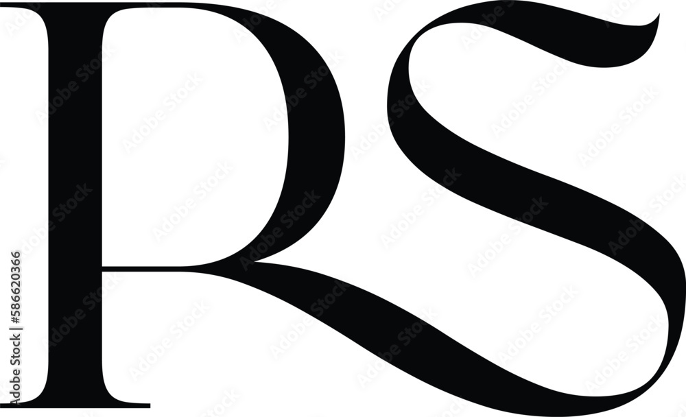 RS Vector Illustrator format logo with elegant and minimalist design ...