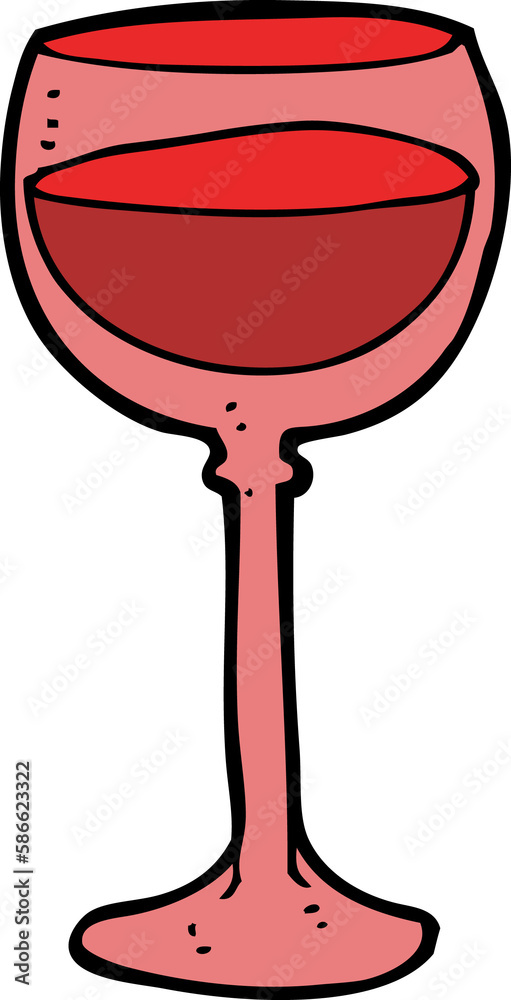 cartoon wine glass Stock Illustration | Adobe Stock