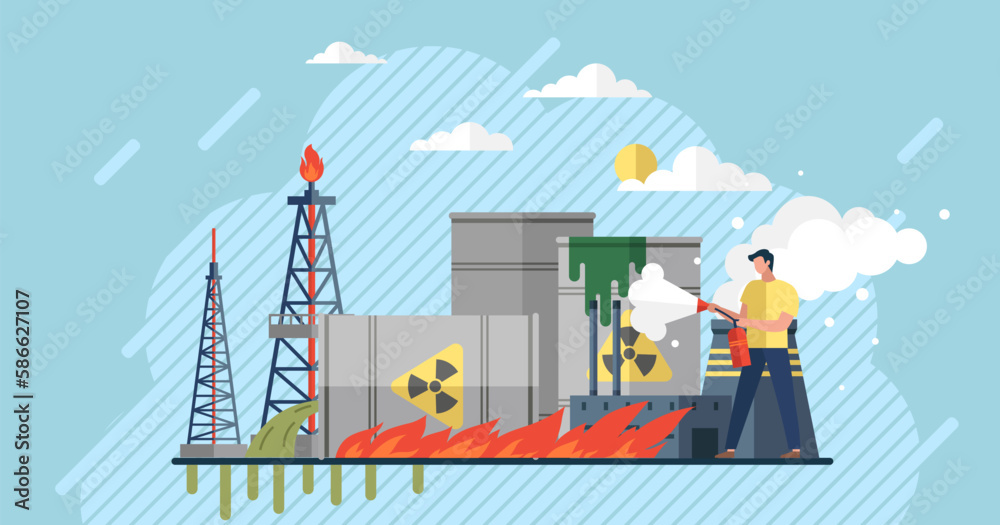 Ecological problem. Planet Earth is full of rubbish. Save the planet ...