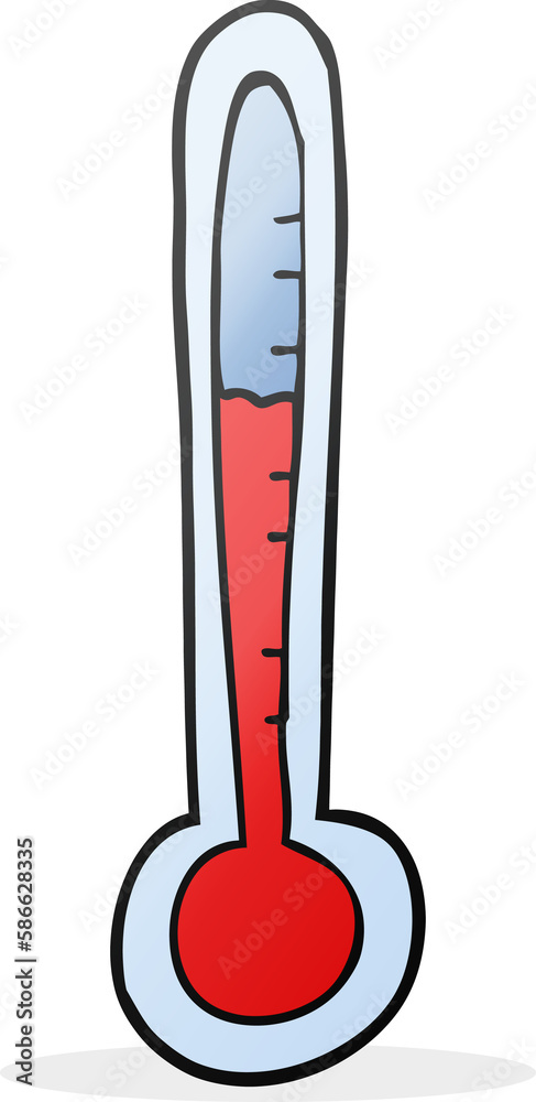 cartoon temperature gauge Stock Illustration | Adobe Stock