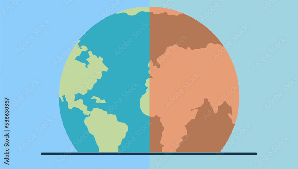 Save planet. Earth day. Climate change Global warming concept Nature ...