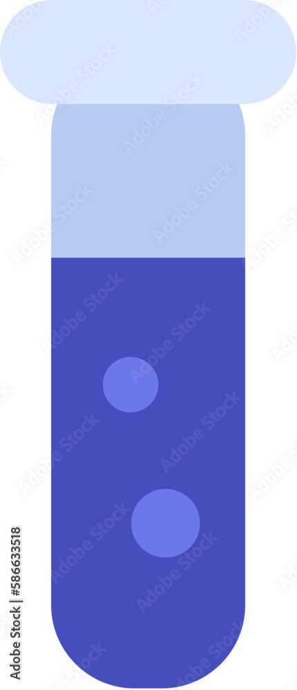 Glass alchemy test tube icon with. Tall vessel for magic experiment ...