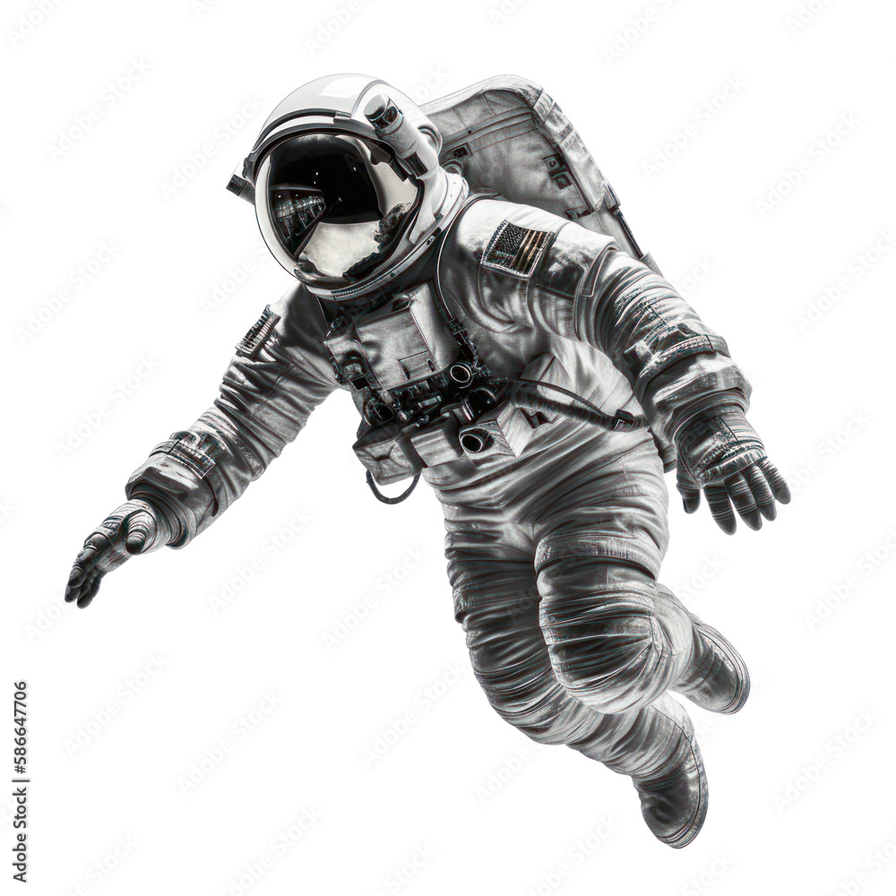 Astronaut, spaceman in suit isolated on transparent background, PNG ...