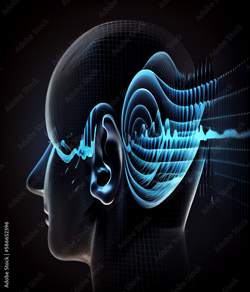 Auditory perception heard by the human ear created with artificial ...