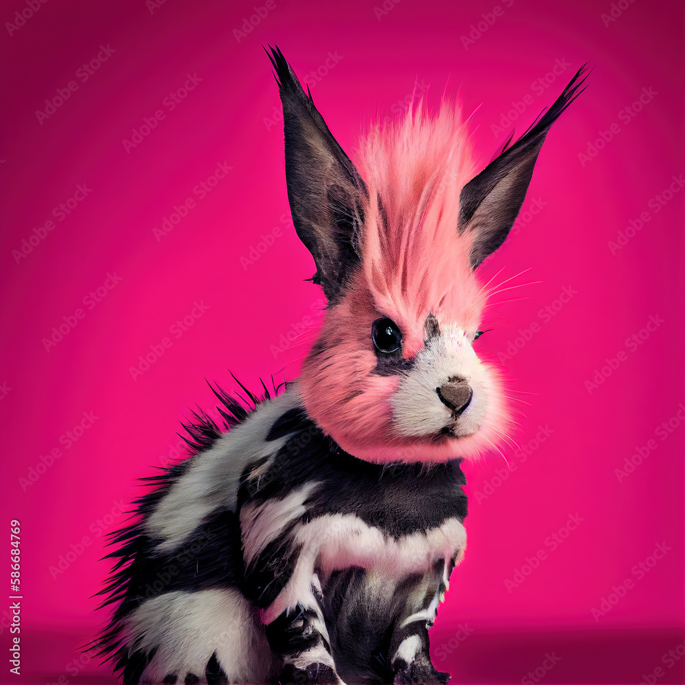 Rabbit Rockstar: An Adorable, Edgy, Alternative Pet Portrait of a Punk ...