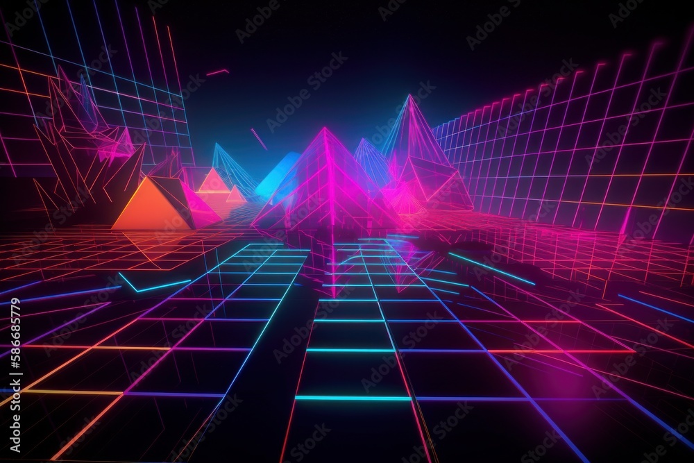Neon Miami Nights: Tron-Inspired Wallpaper with 80s Synthwave Vibe and ...