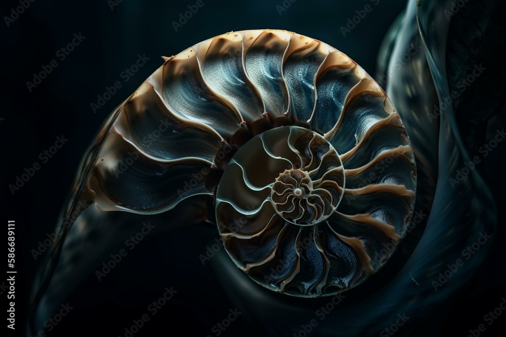 spiral nautilus shell A picture inspired by the famous painting ...