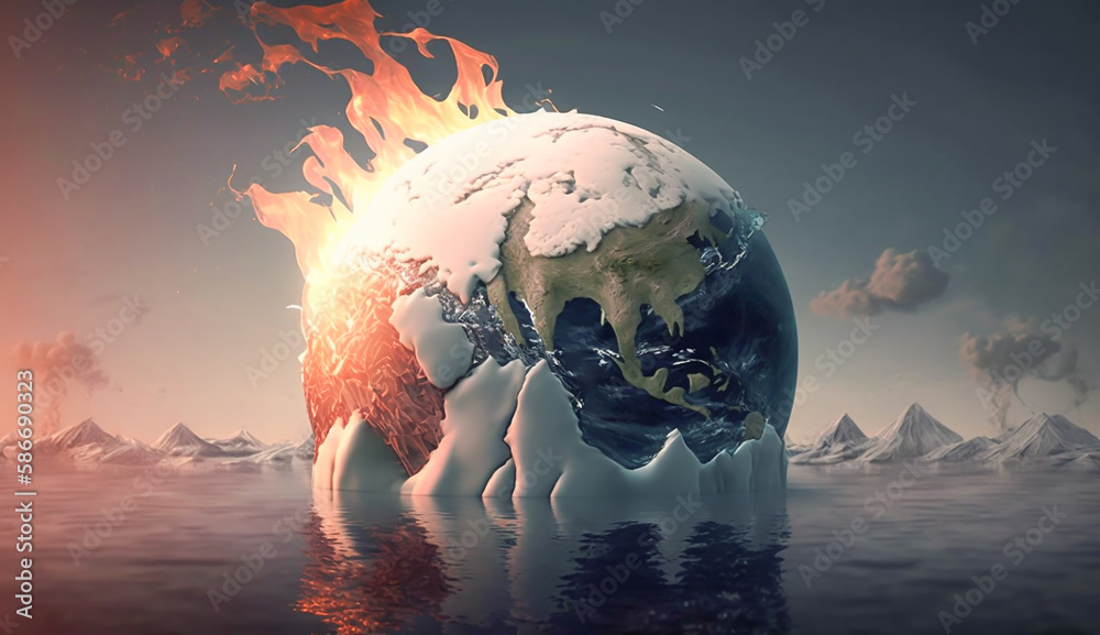 Global warming affects to arid land and changing environment , ground ...