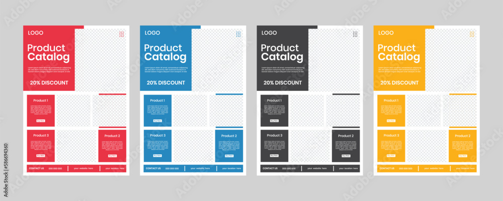 one fold page customizable product catalogue, Catalogue template insert ...