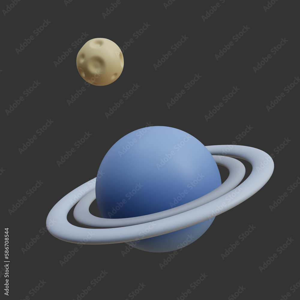 Saturn Planet Blue