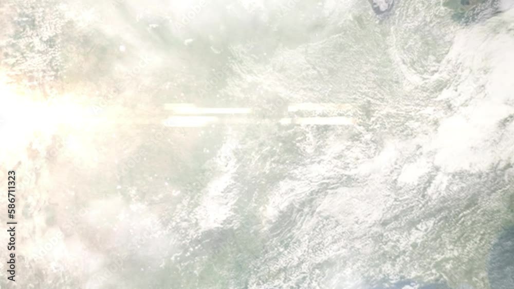 Earth zoom in from outer space to city. Zooming on Rogers, Arkansas ...