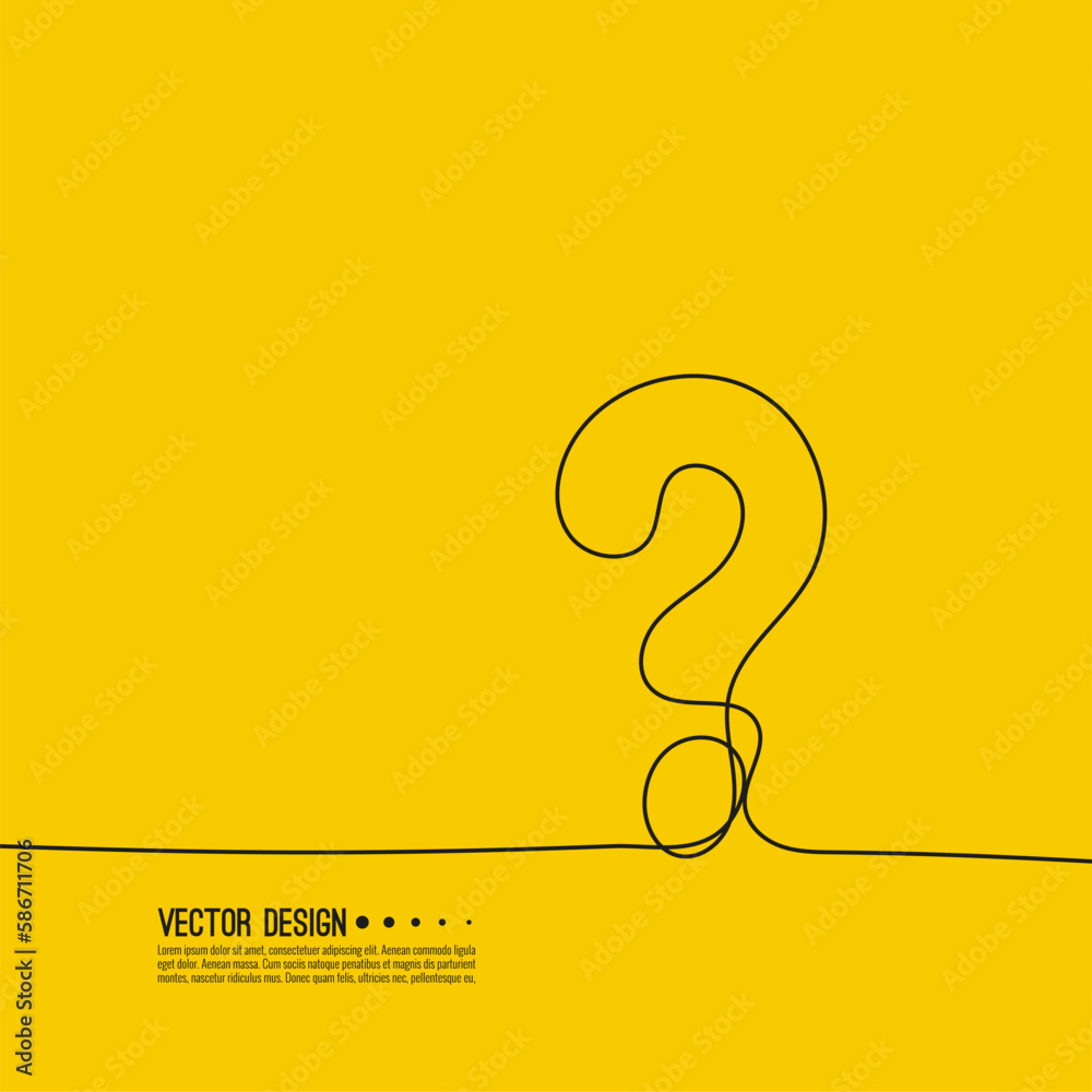 Question mark icon in sketch style. Help and quiz vector symbol. FAQ ...