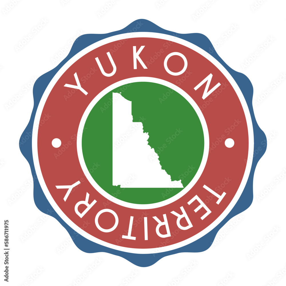 Yukon, Canada Badge Map Vector Seal Vector Sign. National Symbol ...
