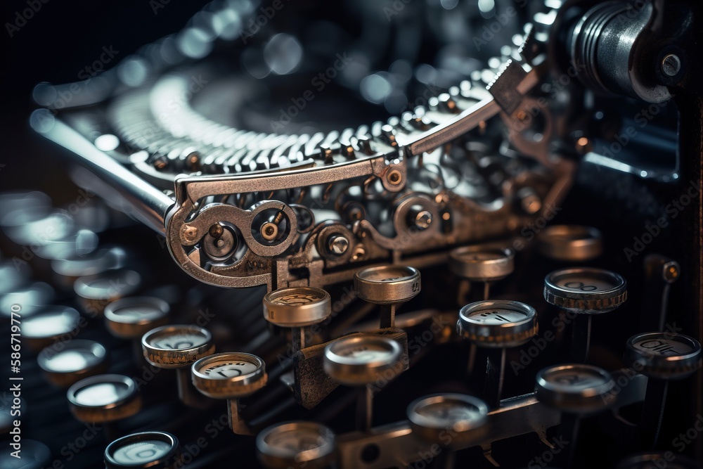 a close up of an old fashioned typewriter with lots of knobs on it's ...