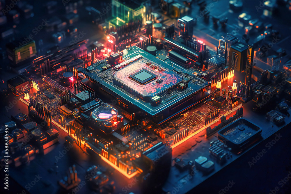Striking imagery that combines the beauty of circuit board layouts with ...