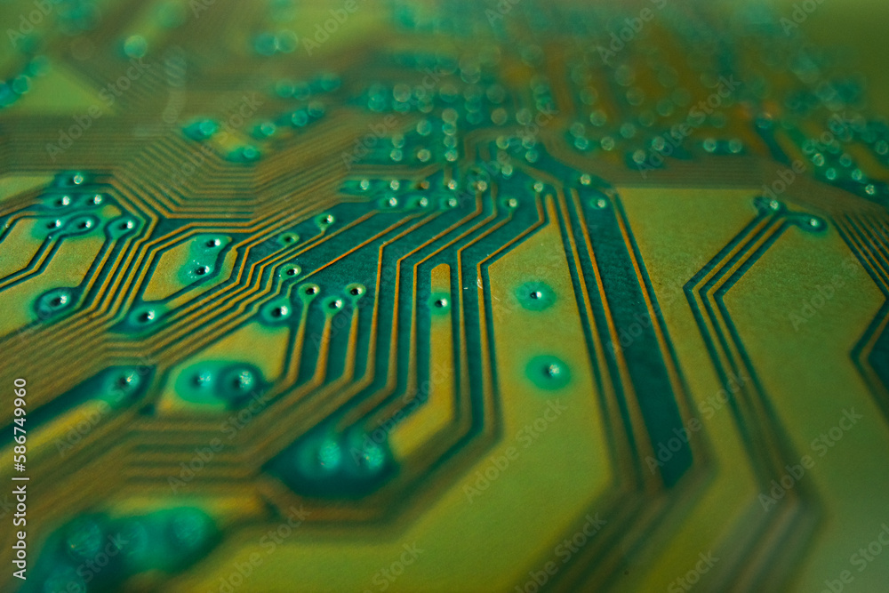 Circuit board, electronic motherboard. Digital engineering concept, hi ...