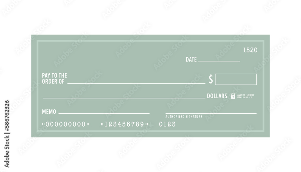 Blank Check Book, Checkbook Icon, Money Check, Check Booklet, Vector ...