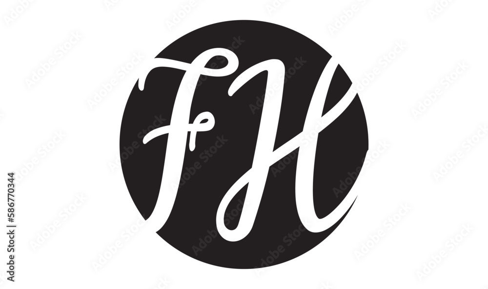 FH Letter Logo Exclusive concept. Creative Minimal Alphabet HF design ...