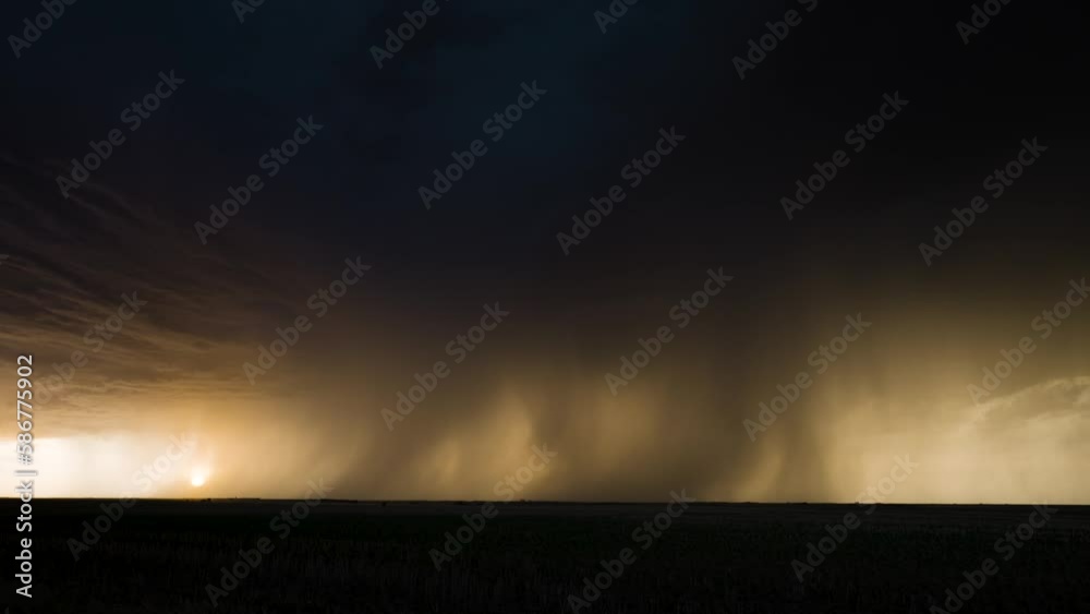 Spectacular Bolts of Lightning Strike from A Scary Storm Base with ...