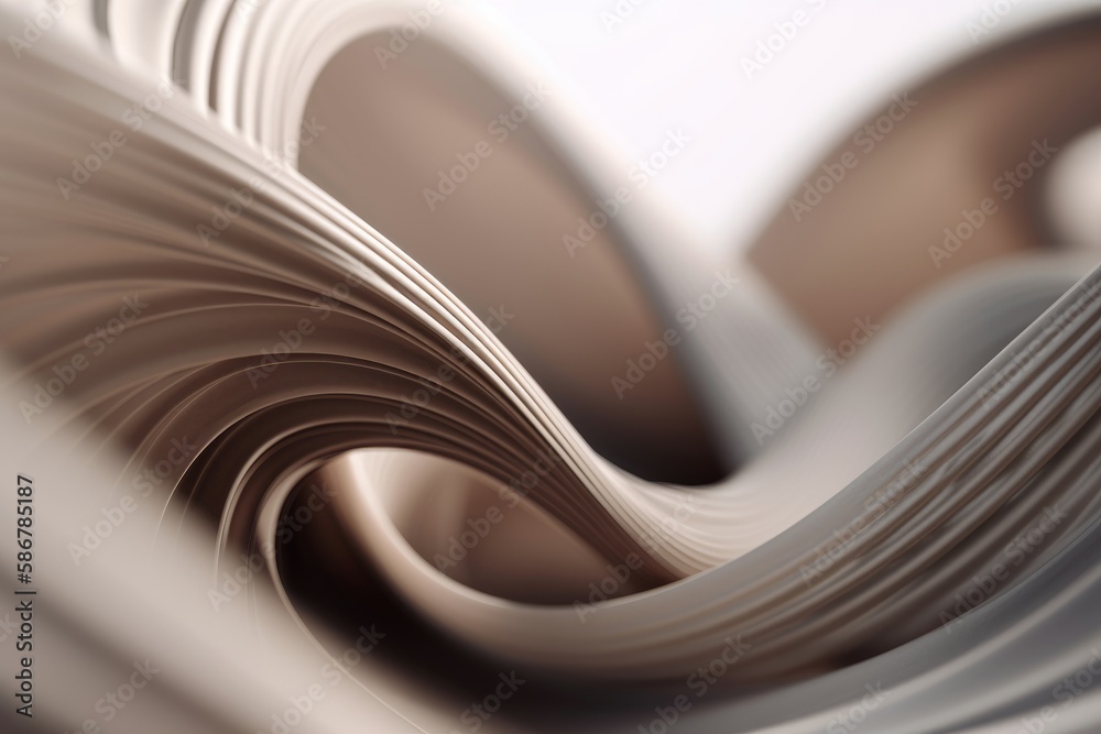 Twisted Waves in Light Gray and Taupe Brown: A Modern Minimalist ...