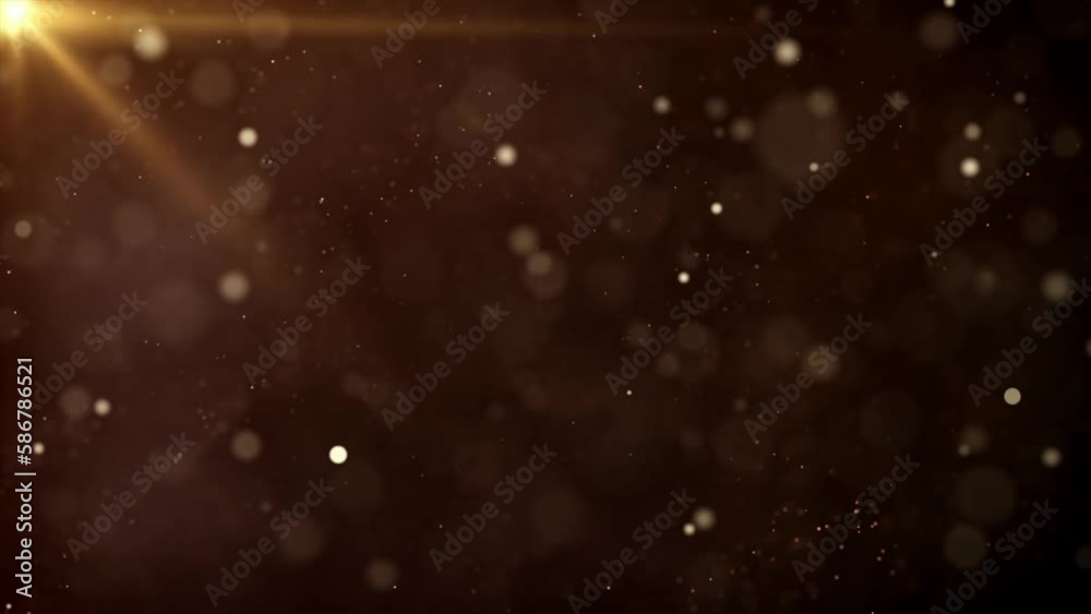 Background animation of aesthetic light particles floating, bokeh ...