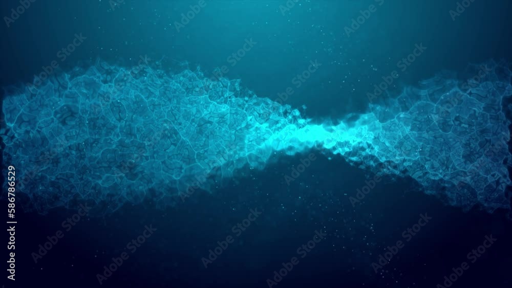 Background animation of aesthetic ocean life DNA art, rotating spiral ...