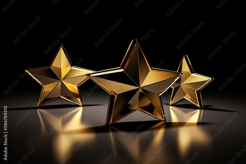 Three gold stars represent the highest levels of customer satisfaction ...