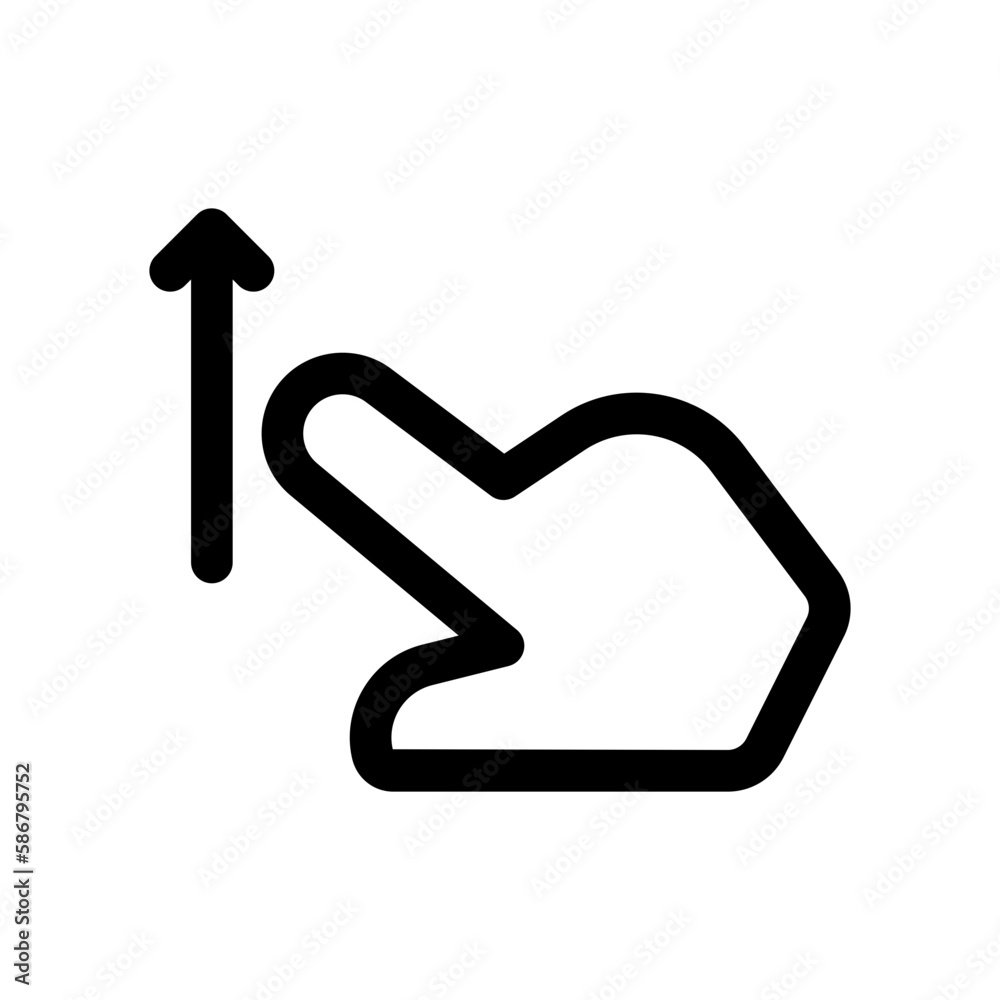 Editable one finger swipe up vector icon. Part of a big icon set family ...