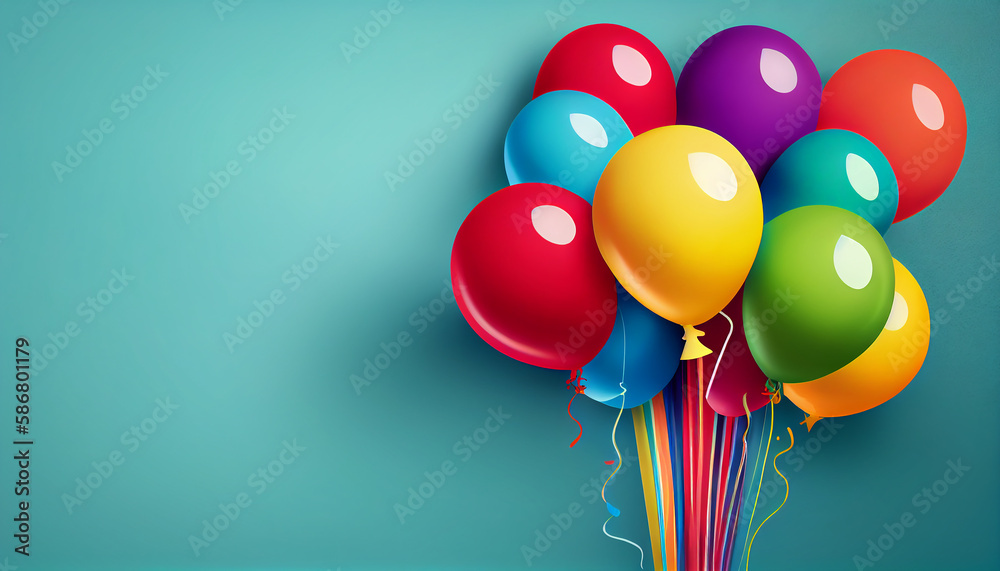 colorful balloons background banner design Stock Illustration | Adobe Stock