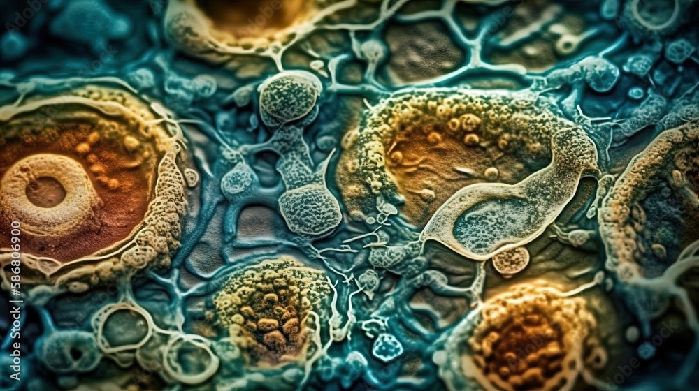 Microscopic View of Cells Under the Microscope in 8K created with ...