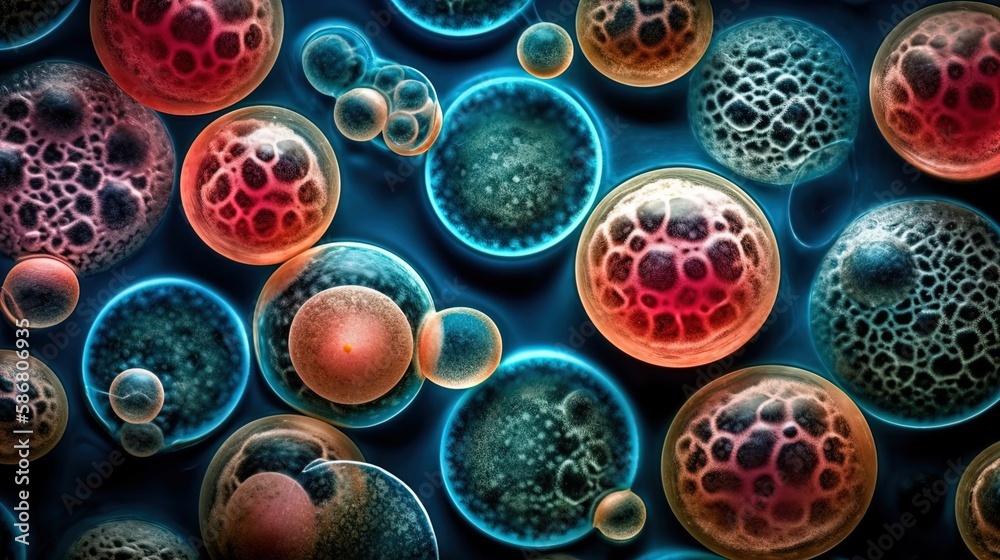 Microscopic View of Cells Under the Microscope in 8K created with ...