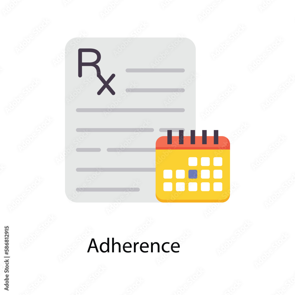 Adherence Vector Flat Icons. Simple stock illustration stock Stock ...