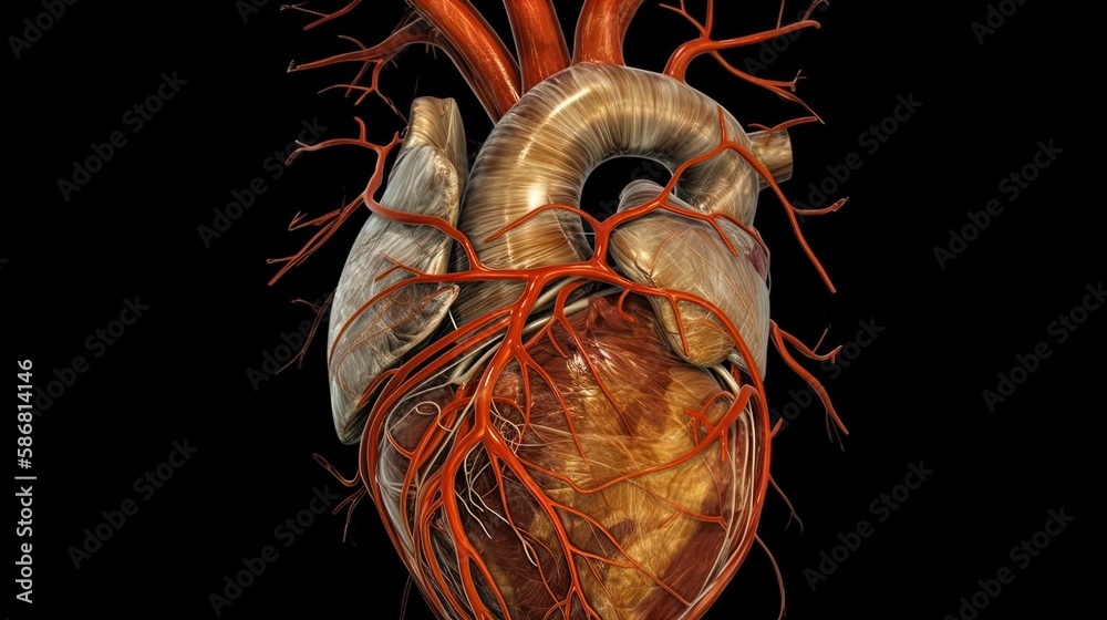Detail-oriented Isolated Aorta Heart Illustration in 8K created with ...