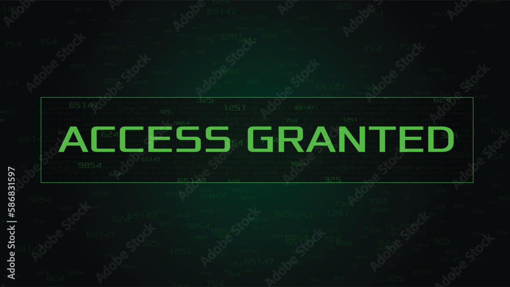 Spy And Hacker Hud With Access Granted Pop Up Vector Interface Stock Vector Adobe Stock