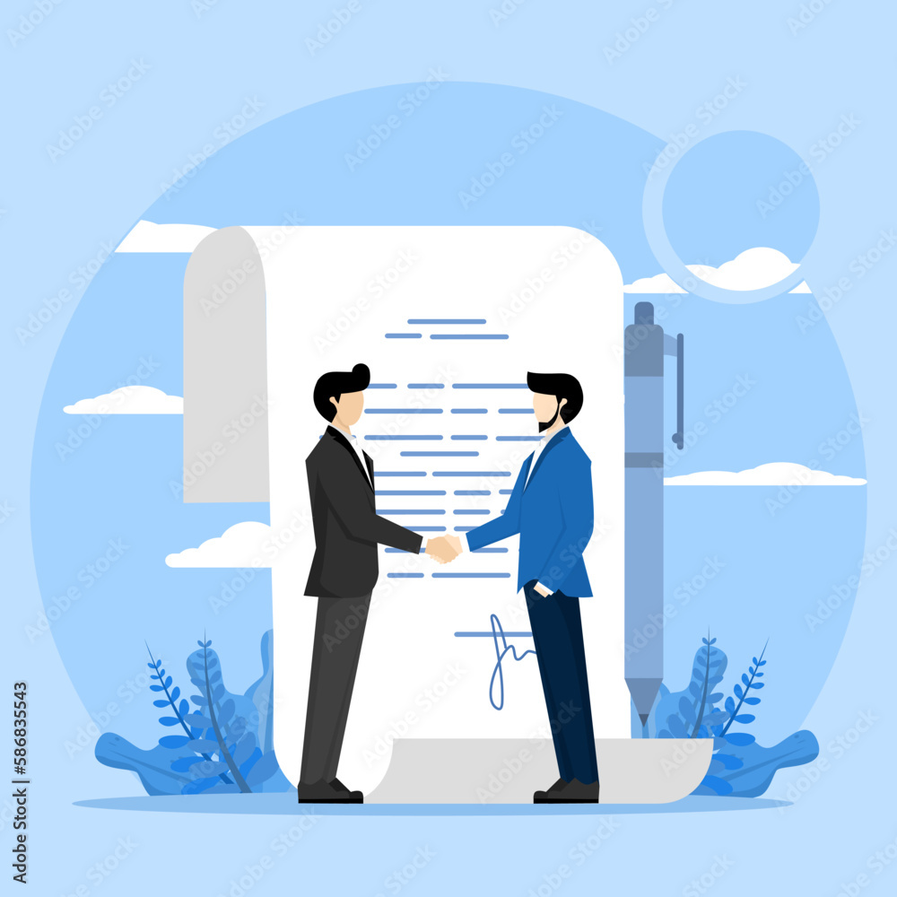 Concept Business deal, successful contract or negotiation, agreement ...