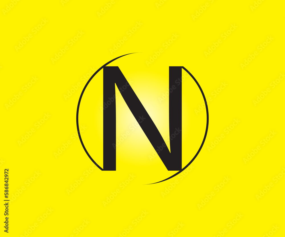 letter logo, alphabet logo, n logo, new styles logo, black color logo ...