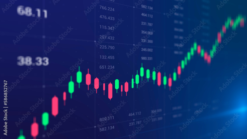 Stock market investment trading graph in graphic concept suitable for ...