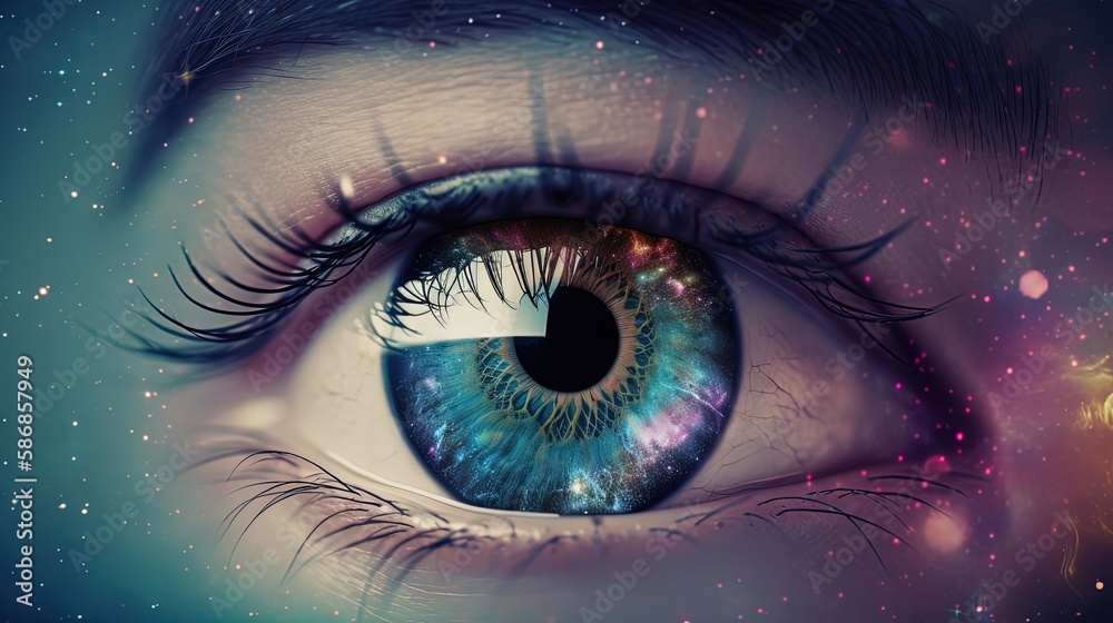 euphoria dreamy aura atmosphere, collage illustration style of close up ...