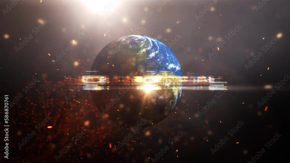 New Normal cinematic loop title trailer background concept.New Normal ...